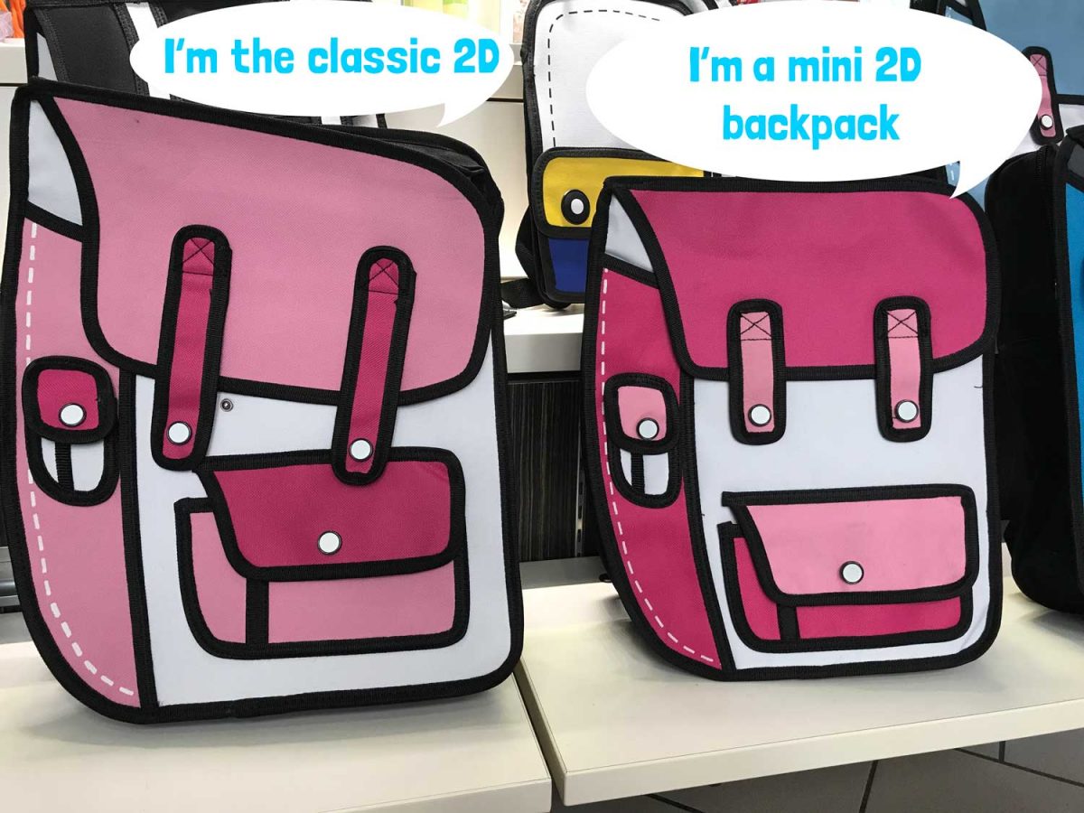Mini 2D Backpack Pink - 2D Bags